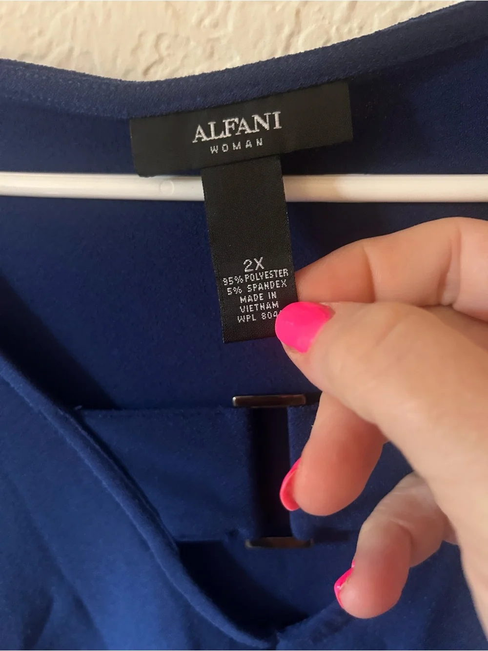 Alfani | Tops | Alfani Woman Navy Blue Keyhole Top With Gold Accent ...